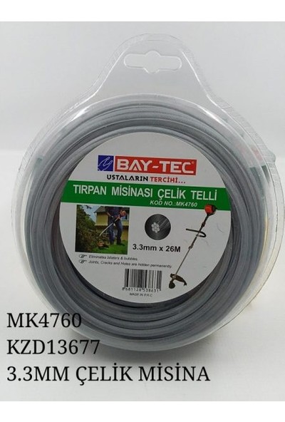Komodo Bay-Tec Tırpan Ot Misinası 3.3mm (Çelik Tel) / MK4760