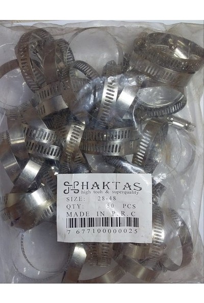 0025 Haktaş Metal Kelepçe 28*48MM 50LI Paket 0025 Haktaş Metal Kelepçe 28*48MM 50LI Paket