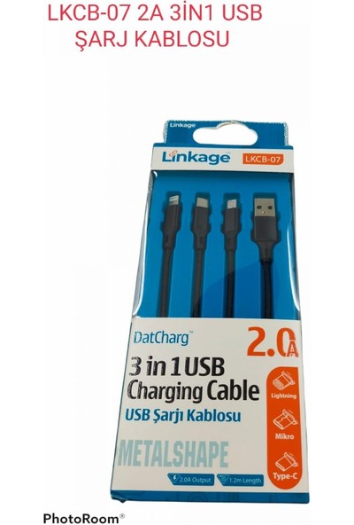 Komodo Linkage 2A 3in1 USB Şarj Kablosu Komodo Linkage 2A 3in1 USB Şarj Kablosu