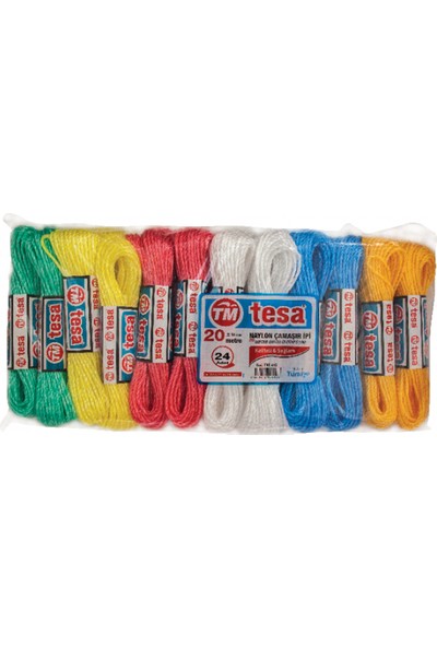 TM-415 Tesa Naylon Çamaşır Ipi 20 Metre 24 Adet