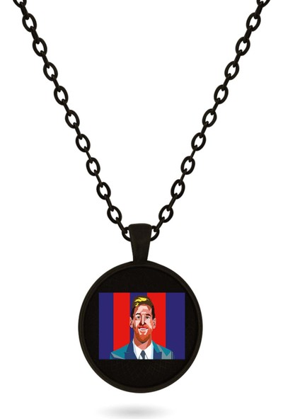 Rowalsi Messi Baskılı Zincirli Kolye YTKTRD179