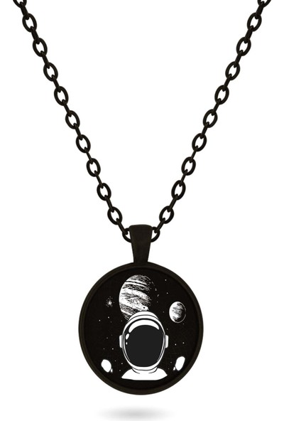 Rowalsi Astronot Baskılı Zincirli Kolye YTKTRD138