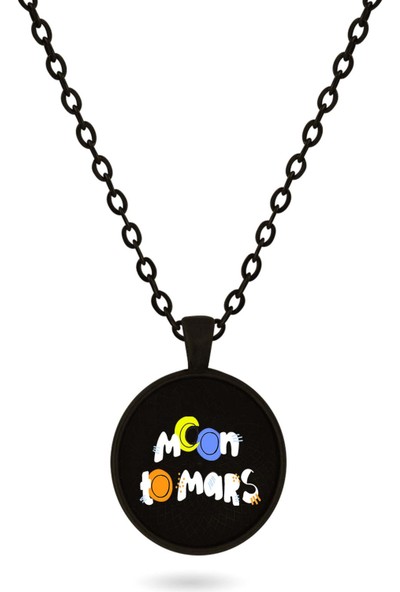 Rowalsi Mars Baskılı Zincirli Kolye YTKTRD535