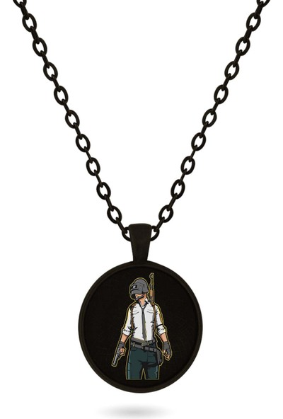 Rowalsi Pubg Man Baskılı Zincirli Kolye YTKTRD431