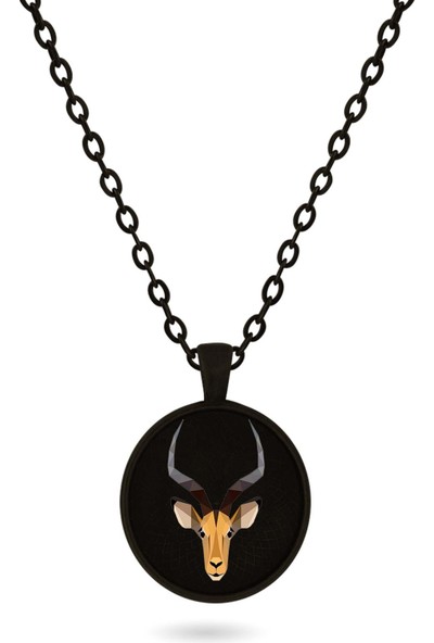 Rowalsi Geyik Baskılı Zincirli Kolye YTKTRD396