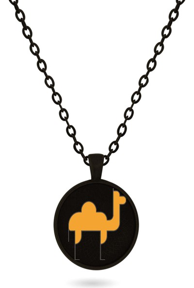 Rowalsi Deve Baskılı Zincirli Kolye YTKTRD144