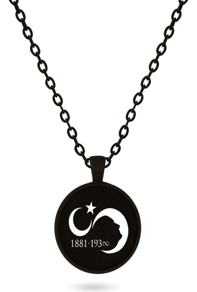 M.k.a Doğum-Ölüm Tarihi Baskılı Zincirli Kolye YTKTRD239