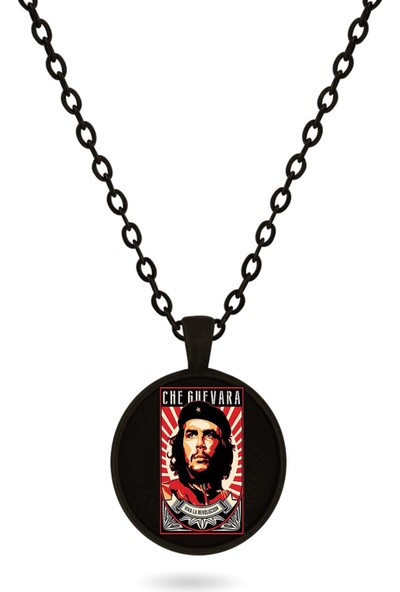 Rowalsi Che Guevara Baskılı Zincirli Kolye YTKTRD426 Rowalsi Che Guevara Baskılı Zincirli Kolye YTKTRD426