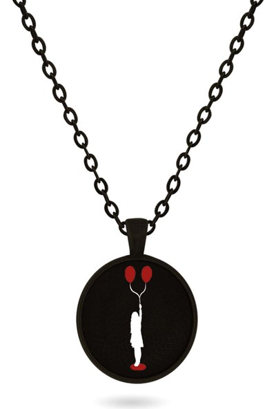 Rowalsi Uçan Balon Kız Baskılı Zincirli Kolye YTKTRD053