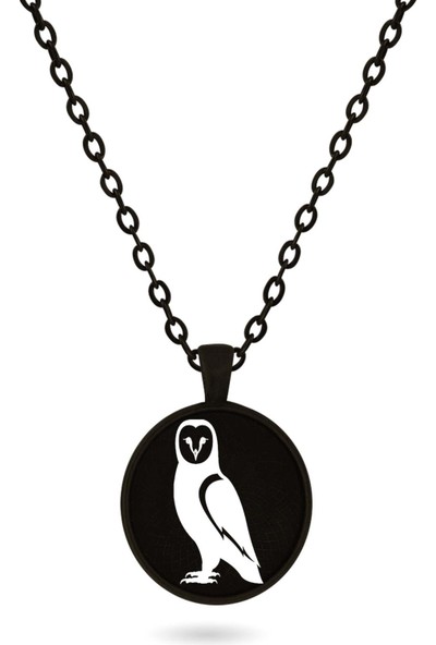 Rowalsi Baykuş Baskılı Zincirli Kolye YTKTRD086 Rowalsi Baykuş Baskılı Zincirli Kolye YTKTRD086