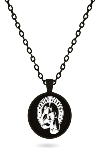 Rowalsi Boks Eldiveni Baskılı Zincirli Kolye YTKTRD195