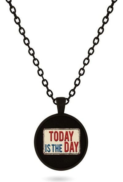 Rowalsi Tuday Is The Day Baskılı Zincirli Kolye YTKTRD320