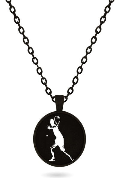 Rowalsi Tenis Baskılı Zincirli Kolye YTKTRD550