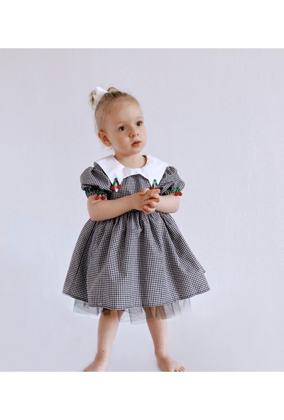 Le Petit Sole Kirazlı Karpuz Kollu Çocuk ve Bebek Elbise Le Petit Sole Kirazlı Karpuz Kollu Çocuk ve Bebek Elbise