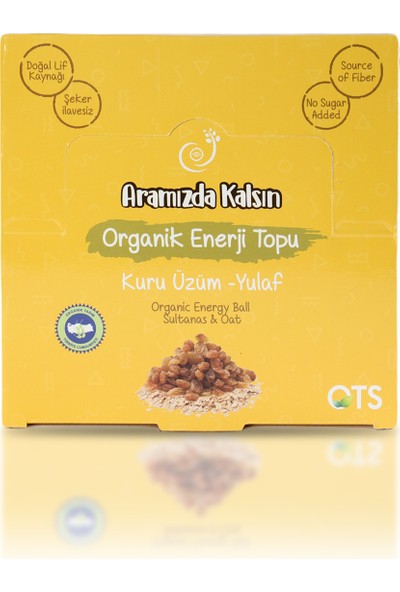 Ots Organik Aramızda Kalsın Enerji Topu Kuruüzüm&yulaf 16'lı Ots Organik Aramızda Kalsın Enerji Topu Kuruüzüm&yulaf 16'lı