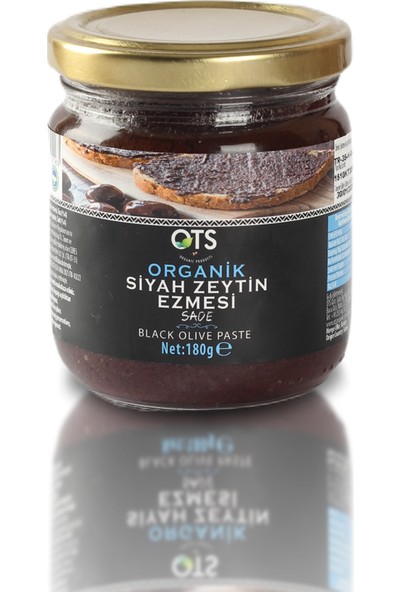 Ots Organik Siyah Zeytin Ezmesi ( Sade ) 180 gr