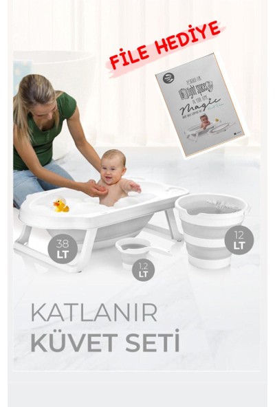 EF Ticaret Katlanır Çocuk Küveti Su Kovası ve Maşrapa Seti Akordiyon Bebek Yıkama Seti Gri (File li) EF Ticaret Katlanır Çocuk Küveti Su Kovası ve Maşrapa Seti Akordiyon Bebek Yıkama Seti Gri (File li)