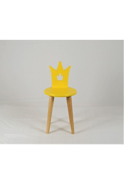 İztalya Taç Figürlü Ahşap Çocuk Sandalyesi