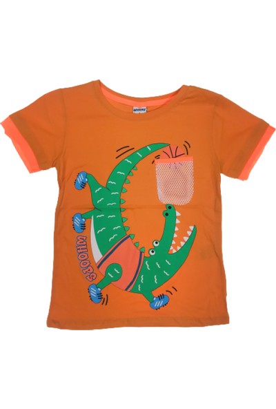 Basket Topu ve Filesi Baskılı Tişört