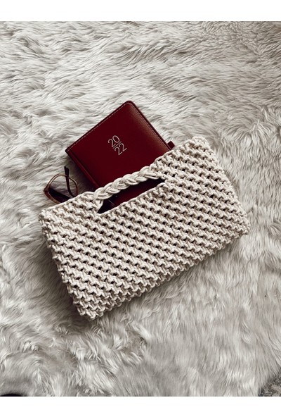 Liberte Sanat Liberte Beyaz Makrome Yazlık El Çantası Liberte Sanat Liberte Beyaz Makrome Yazlık El Çantası