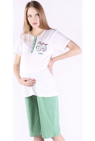 Baby Mom Hamile Kapri Pijama Takımı