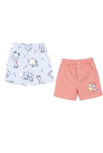 Fisher Price Orman Partisi Baskılı ve Düz 2li Şort Fisher Price Orman Partisi Baskılı ve Düz 2li Şort