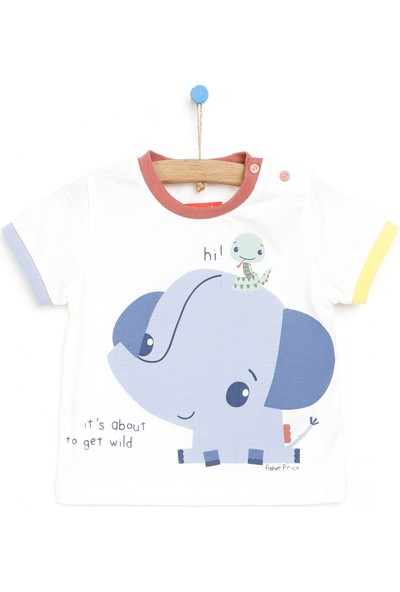 Fisher Price Orman Partisi Erkek Bebek 3D Kulak Detaylı Süprem Tshirt