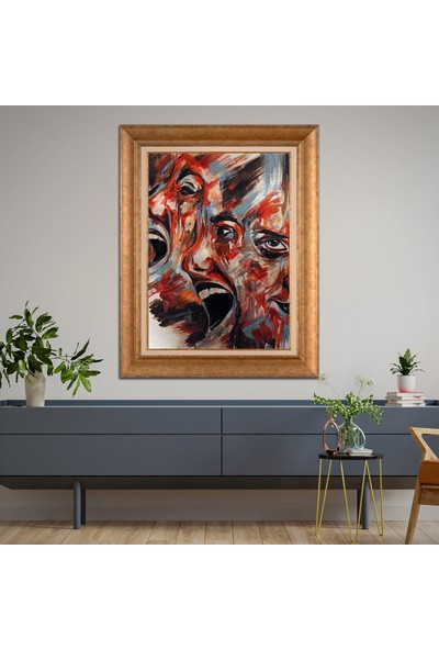 Altın Varaklı Duvar Tablosu 851