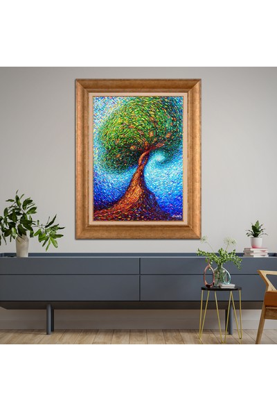 Giyense Altın Varaklı Duvar Tablosu 1458