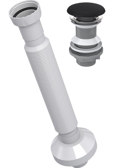 Monavit Seramik Kapak Mat Siyah Klik Klack Lavabo Süzgeç 32sıfon Monavit Seramik Kapak Mat Siyah Klik Klack Lavabo Süzgeç 32sıfon