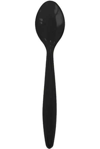 Rubikap Sundae Dondurma Kaşığı Siyah 12,5 cm - 50 Adet