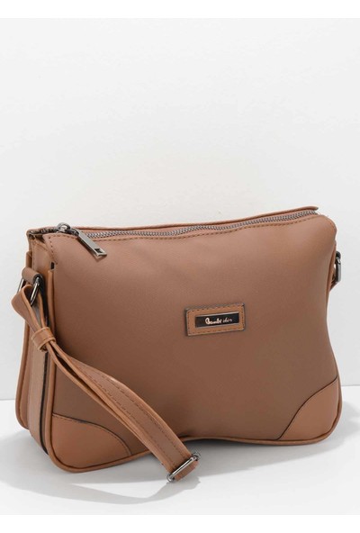 Bambi Taba Çizgili Kadın Postacı Çanta C06636636995 Bambi Taba Çizgili Kadın Postacı Çanta C06636636995