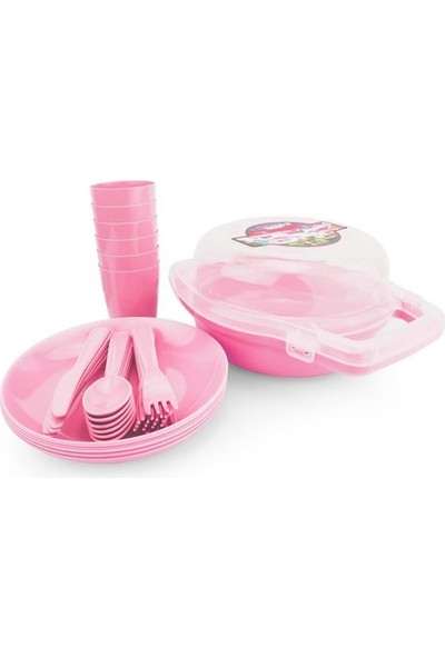 Nrcpro Pembe 32 Parça Piknik Seti Nrcpro Pembe 32 Parça Piknik Seti