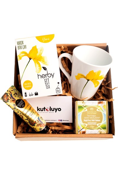 Kutuluyo Sarı Çiçekler Hediye Kutusu