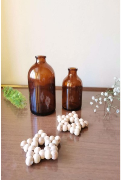 Lofty Amber Cam Şişe Vazo 100 ml ve 50ML - Ortam Dekor Lofty Amber Cam Şişe Vazo 100 ml ve 50ML - Ortam Dekor