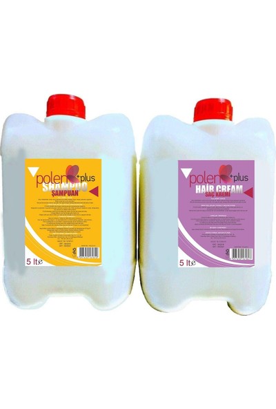 Polenplus Şampuan 5 Litre ve Saç Kremi 5 Litre