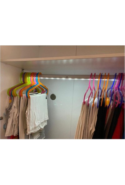 Eym Led Işıklı Hareket Sensörlü 90-99 Cm Dolap Içi Elbise Askı Borusu Pilli Eym Led Işıklı Hareket Sensörlü 90-99 Cm Dolap Içi Elbise Askı Borusu Pilli