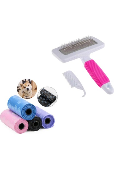 Turkish A2Z Evcil Hayvan Kedi Köpek Telli Tüy Tarama Kaşıma Fırçası Tarağı ve Köpek Kaka Poşeti 4'lü Set Turkish A2Z Evcil Hayvan Kedi Köpek Telli Tüy Tarama Kaşıma Fırçası Tarağı ve Köpek Kaka Poşeti 4'lü Set