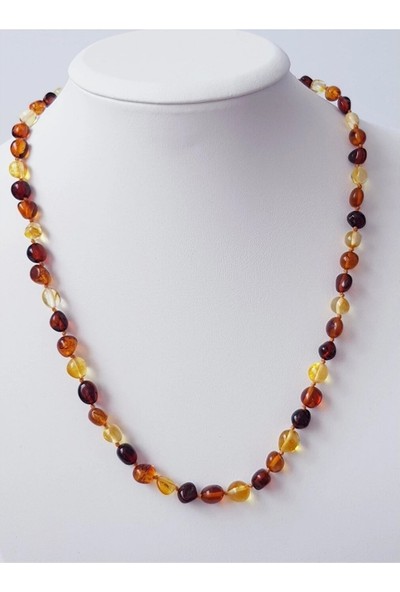 Budakoğulları Yetişkin Damla Kehribar Nazar Sağlık Tiroit Kolyesi