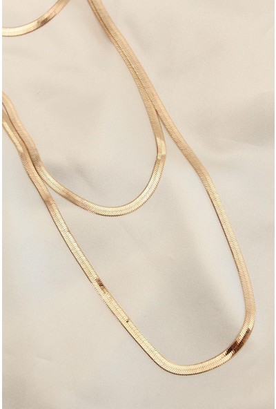Altın Renk Italyan Zincir Çoklu Kolye Altın Renk Italyan Zincir Çoklu Kolye