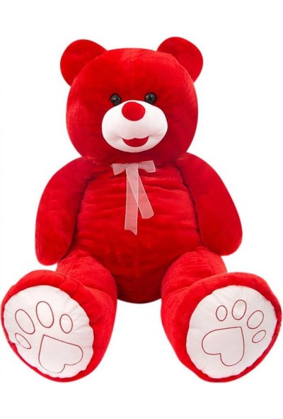 Erdmsp Salaş Ayı 138 cm Kırmızı Pelüş Ayı Sevgiliye Hediye