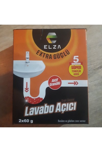 Elza Ekstra Güçlü Lavabo Açıcı Granül 2X60 gr Elza 02 Elza Ekstra Güçlü Lavabo Açıcı Granül 2X60 gr Elza 02