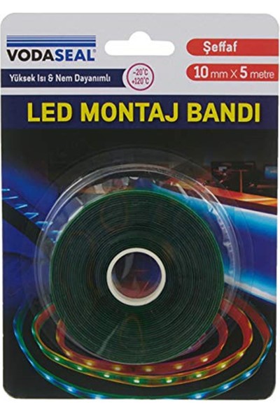 EKS Ticaret Vodaseal 53.01.073 Vhb LED Bant Şeffaf 10MMX5MT