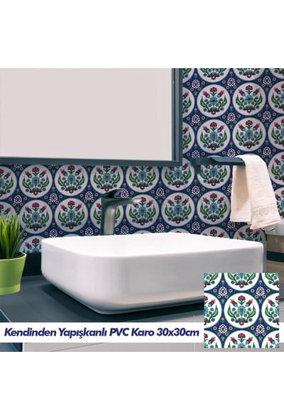 Boss Tape Boss 12 Adet Pvc Karo Iznik 30x30cm (1,08 M²) Boss Tape Boss 12 Adet Pvc Karo Iznik 30x30cm (1,08 M²)