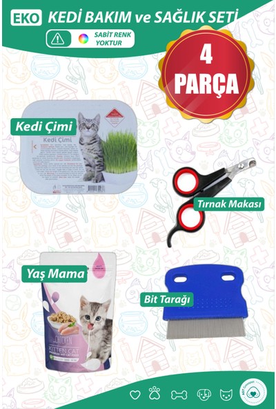 Ast Gross Pet Eko Kedi Bakım ve Sağlık Seti Kedi Bit Tarağı Yaş Mama Kedi Çimi Tırnak Makası Ast Gross Pet Eko Kedi Bakım ve Sağlık Seti Kedi Bit Tarağı Yaş Mama Kedi Çimi Tırnak Makası