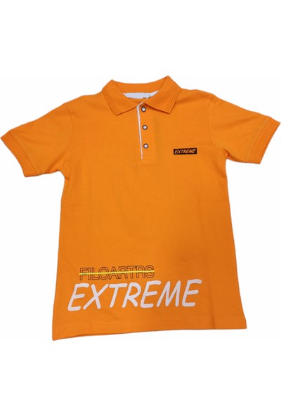 Tanem Erkek Çocuk Extreme Yazı Desenli Polo Yaka Tişört Tanem Erkek Çocuk Extreme Yazı Desenli Polo Yaka Tişört