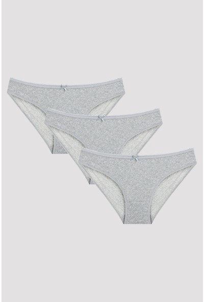 Penti Gri Soft Pointel 3lü Slip Külot Penti Gri Soft Pointel 3lü Slip Külot