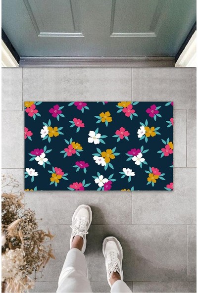 Berlin Shop Koyu Pembe Kapı Önü Paspası Çiçekler Desen K-3251 Berlin Shop Koyu Pembe Kapı Önü Paspası Çiçekler Desen K-3251