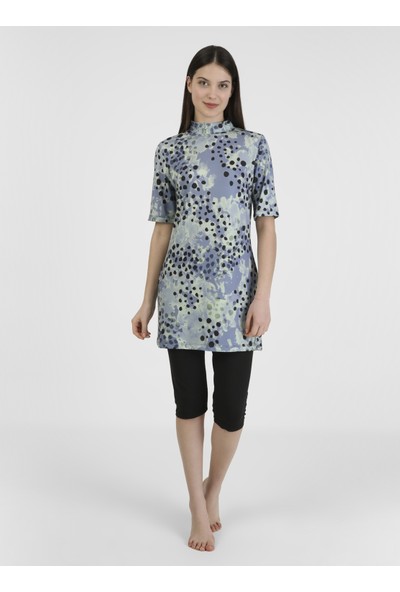 Mayo Bella Lycra Puantiyeli Yarım Kapalı Mayo - Siyah Lila - Mayo Bella Mayo Bella Lycra Puantiyeli Yarım Kapalı Mayo - Siyah Lila - Mayo Bella