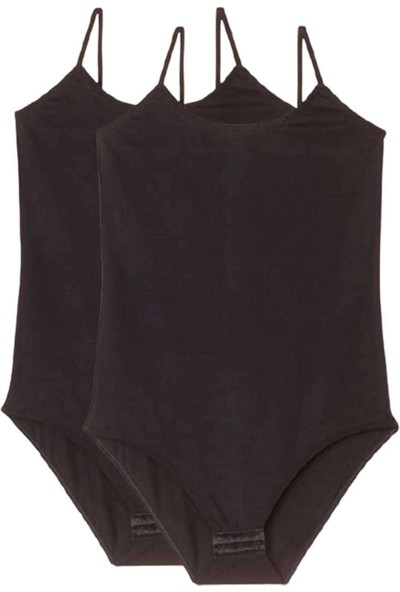 BYR 2 Adet Battal Beden Ip Askılı Kadın Çıtçıtlı Body Siyah BYR 2 Adet Battal Beden Ip Askılı Kadın Çıtçıtlı Body Siyah